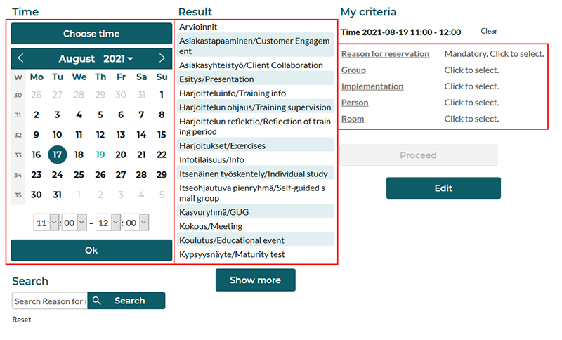 TimeEdit > Teacher > Reservations – Guides in English