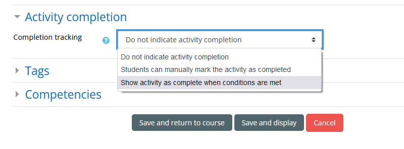 Moodle > Teacher > Blocks > Progress Monitoring – Guides in English