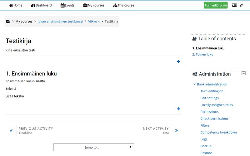 Moodle > Teacher > Resources > Book – Guides in English