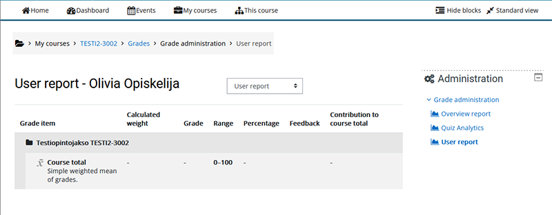 Moodle > Student > Evaluation – Guides in English