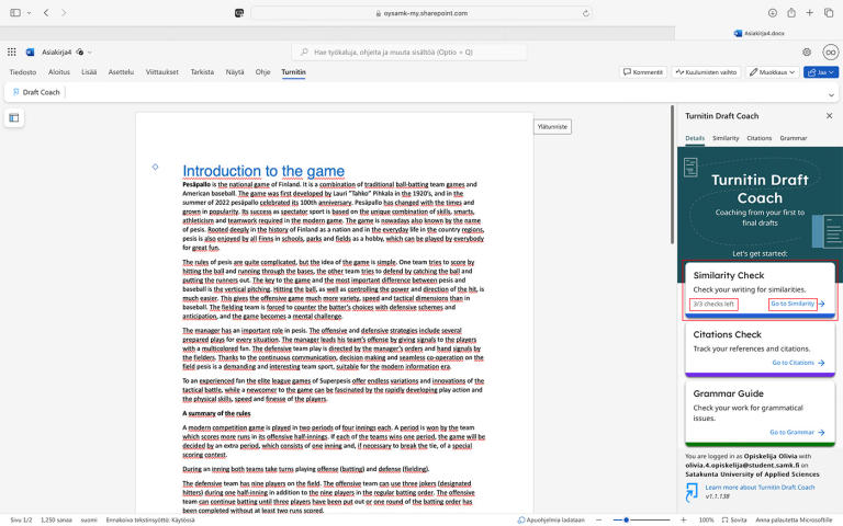 Turnitin – Guides in English
