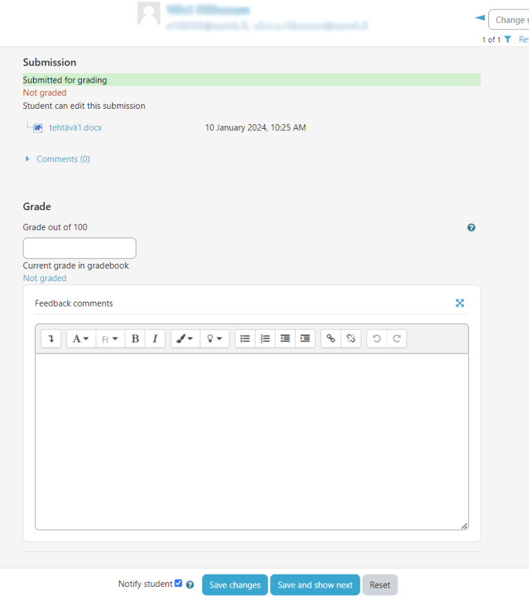 Moodle > Teacher > Course > Grading – Guides in English